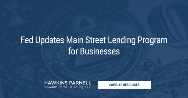 Fed Updates Main Street Lending Program for Businesses